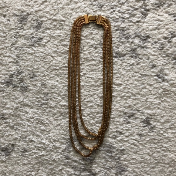 Vintage | Jewelry | Vintage Gold Layered Strand Chain Necklace | Poshmark